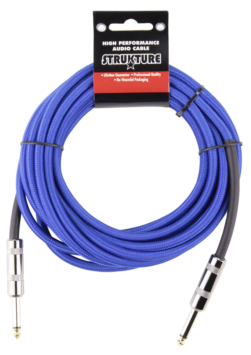 Strukture 18.6ft Instrument Cable, Woven - Blue