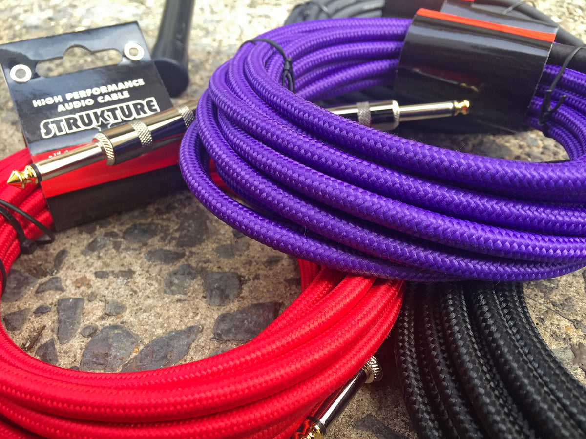 10ft Instrument Cable, 6mm Woven - Purple – Strukture